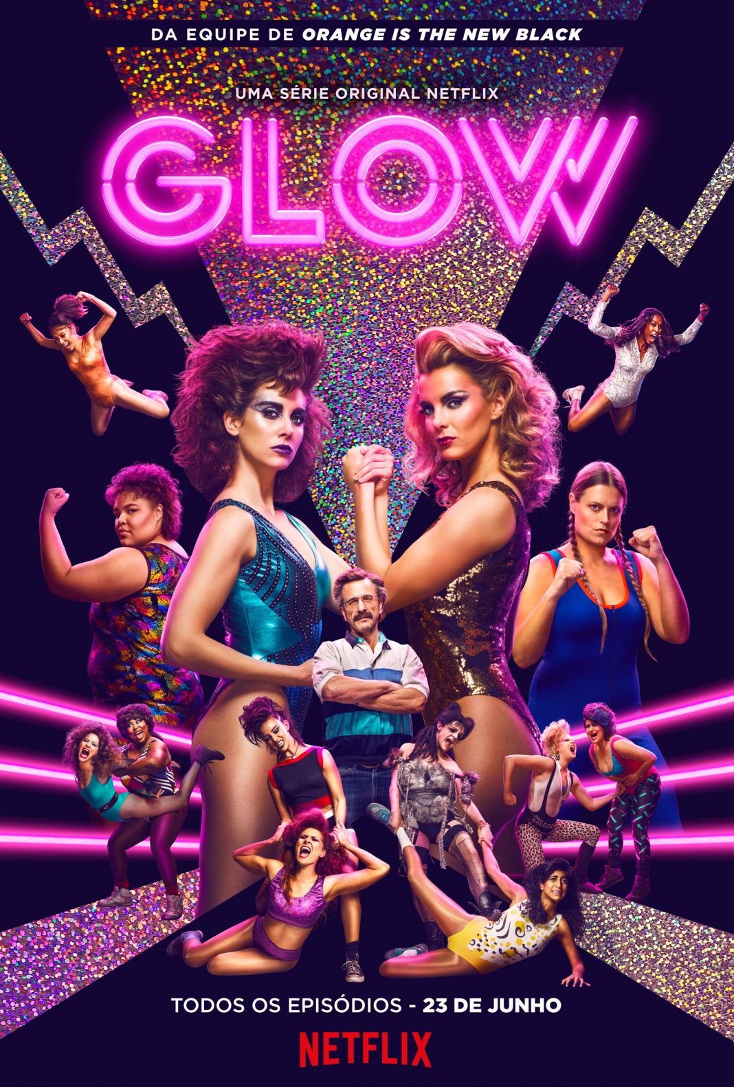 Netflix revela cartaz da série "GLOW" - Cine Mundo